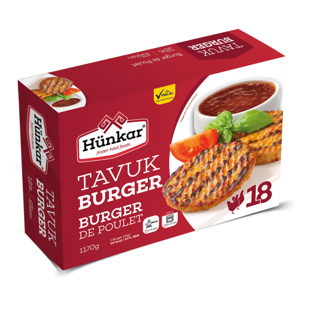 Burger de Volailles 18 pièces - 1170g - HÜNKAR